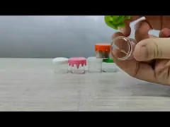 La especia de cristal de la tapa hermética hermética del silicón 5ml sacude forma redonda
