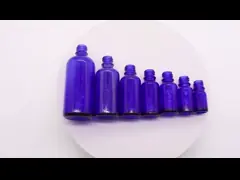 10ml Blue color Essential Oil Glass Bottle With Rubber Dropper Cap