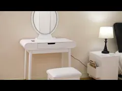 Remote Control LED  Makeup Mirror Oval White For Living Rooom