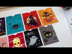 China Kids Drawstring Produce Bags , LDPE 6*6inches Halloween Goody Bag for sale