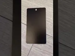 Sample panel coated with black color powder paint