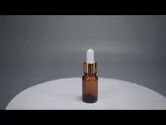 20ml Essential Oil Amber Dropper Glass Bottle With Golden Cap