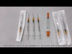 What are the 3 different sizes of syringes for insulin?