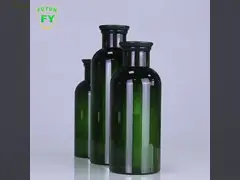 Fuyun elegant 350 500ml slant shoulder green clear shampoo lotion pump bottle