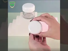 Skincare Cream Jar With White cap
