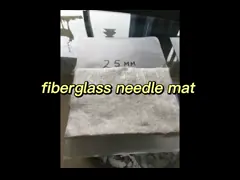 Fiberglass thread and fiber yarn and fiberglass needle mat