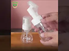 Fuyun PET plastic 150ml cute pet soap foam pump bottle with silicone brush head