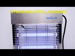 150m2 lamp Electric Insect Killers Wall Mounted 2000V Stainless Steel Bug Zapper