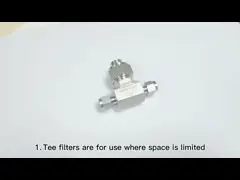 China Stainless Steel Air Compressor Strainer , 1/4" In Line Gas Filter 20.6Mpa for sale
