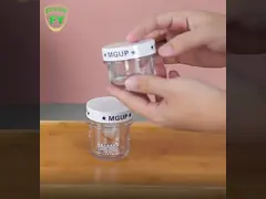 Fuyun pet 50ml/100ml thickening clear cream plastic jar with white cap