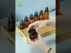 Fuyun 30ml/40ml/60ml/80ml/ 100ml/ 120ml/ 170ml PET Plastic Amber Color Lotion Pump Bottle
