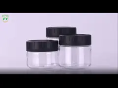 Fuyun PET 60ml/100ml/120ml durable plastic Clear cream skincare cosmetic jar with white cap