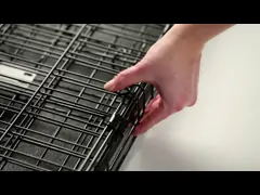 Foldable Metal Wire Dog Crate with Tray Single or Double Door Styles