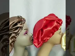 Daily Silky Satin Sleeping Hair Bonnets 26*56cm Opp Bag Packing