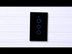 OEM 110V Amerikaanse Zwarte Aanraking 3 Troep 3 de Stemcontrole TuyaAPP Alexa Google Home van de Manier Slimme Schakelaar