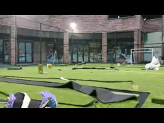 Short Pile Football Fields Artificial Grass 2.5 M Wide 20 X 20 15000D  Dark Green