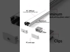 Silbernes fertiges Streifen-Aluminiumprofil 6063 T5 ROHS LED