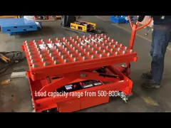 China Self Propelled Mobile Lift Table 1100lbs Full Eletric Lifting With 24 DC Batteries for sale