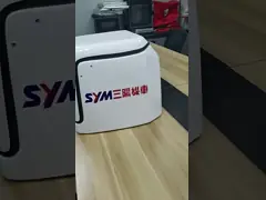 Lieferschrank für ein weißes Glasfaser-Motorrad von 67L Lieferschrank para uma pizza com castelli e castelli