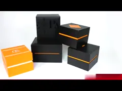 Black Leatherette Personalised Watch Boxes Single Watch Storage Case