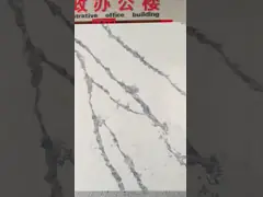 Non Porous Calacatta Quartz Stone Slab For Bench Top Decoration