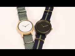 Colorful Nylon Strap Zebra Wood Luxury Custom Logo Unisex Wrist Watch for men and women