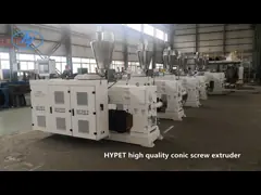 Twin conic screw extruder