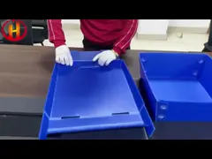 Bulk corrugated plastic totes with lids