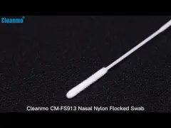 Disposable Nasal Flocked Swabs / Nylon Fiber DNA Buccal Swabs CM-FS913