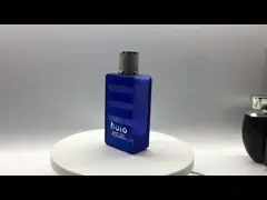Rectangle Glass Perfume Bottle Electroplating UV With Atomizer Cap