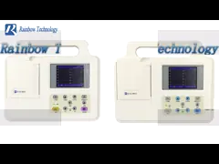 China 12 Channel ECG Waveforms Portable Medical ECG Machine 3.5 Inch ECG Machine With Leads for sale