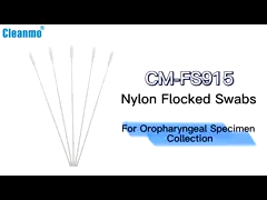 Oral Sampling Collection Nasal Flocked Swabs Nylon Fiber Head Cleanmo Swabs CM-FS915
