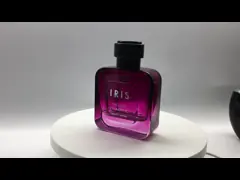 Luxury Glass Perfume Bottle Rectangle Shape  With Square Cap