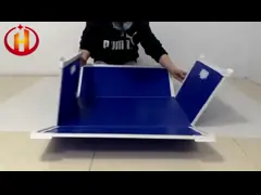 Foldable strong and durable corrugated plastic containers with frames
