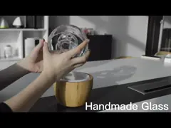 China Factory Handmade glass natural bamboo base aroma diffuser