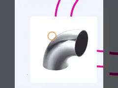 304 316L Food Grade Stainless Steel Pipe Fittings 45 Degree Clamp Elbow