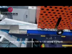 Flat Face Mask Packing Machine 100-120 Tablets / Min Plastic Film