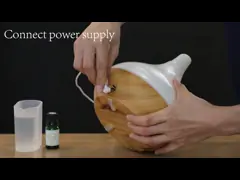 Cool Mist 13W 400ml Wood Grain Aroma Diffuser For Home Office