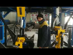 CNC H Beam Welding Machine , Automatic Welding Production Line