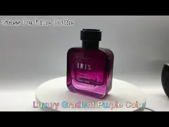 Cosmetic Glass Perfume Bottle Gradient Purple Color Luxury