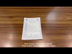 EVA Plastic Copolymer Sterile  Disposable Exam Gloves With Paper