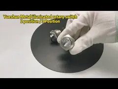 China Silver Color Anti Vandal Push Button Switch , Metal Illuminated Rotary Switch for sale