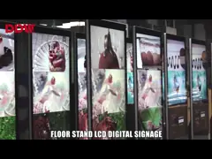 49 inch ultra thin floor standing digital signage for shopping center