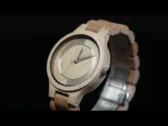 Men Quartz Wooden Quartz Watch Mineral Glass Custom Logo 12 Month Guarantee