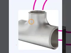 Seamless SS321 Stainless Steel Butt Welded Fittings Tee 4