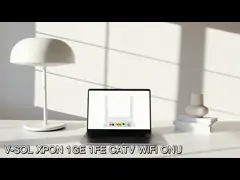 FTTH GPON Fiber Optic ONT 1GE 1FE WIFI CATV V2802RGWT