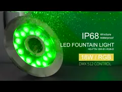 IK10 RGB  316L Steel LED Fountain Lights 600LM 18W DMX512 Control