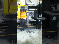 Double Blades Four Pieces Baluster PLC Column Cutting Machine For Granite Marble