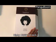 Human hair bundle kinky curly 14 inch