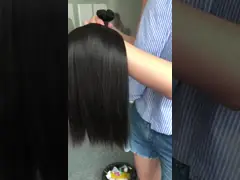 double drawn virgin hair straight